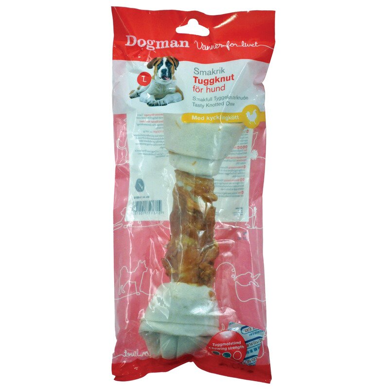 DOGMAN Tyggeknute hund kylling 23 cm | BondeKompaniet