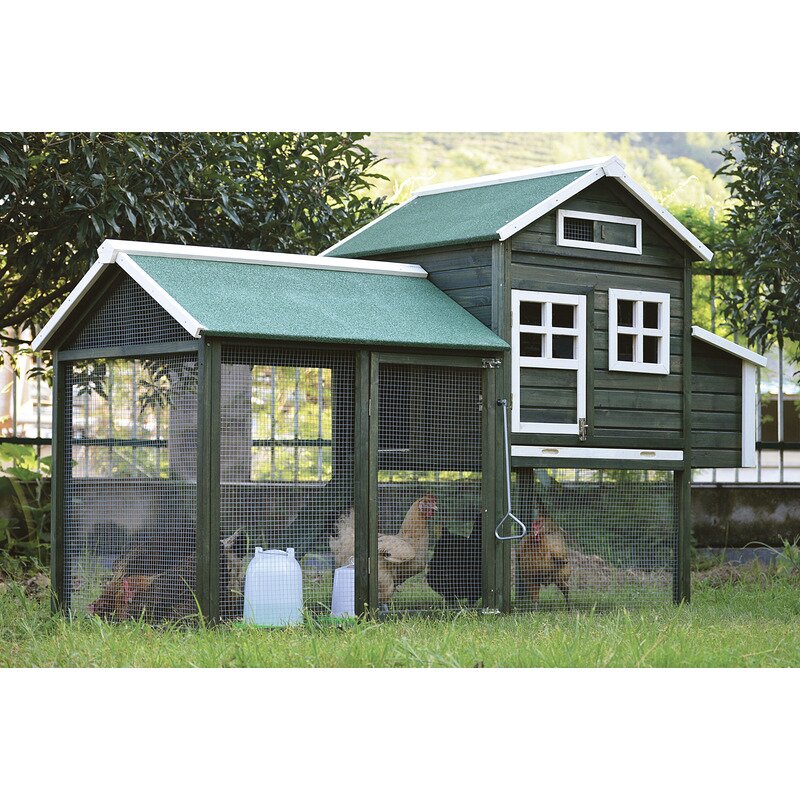 RYOM Hønsehus 225x95x143 cm grønt | BondeKompaniet