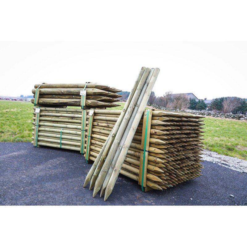 Gjerdestolpe Ø 12x250 cm - impregnert furu | BondeKompaniet