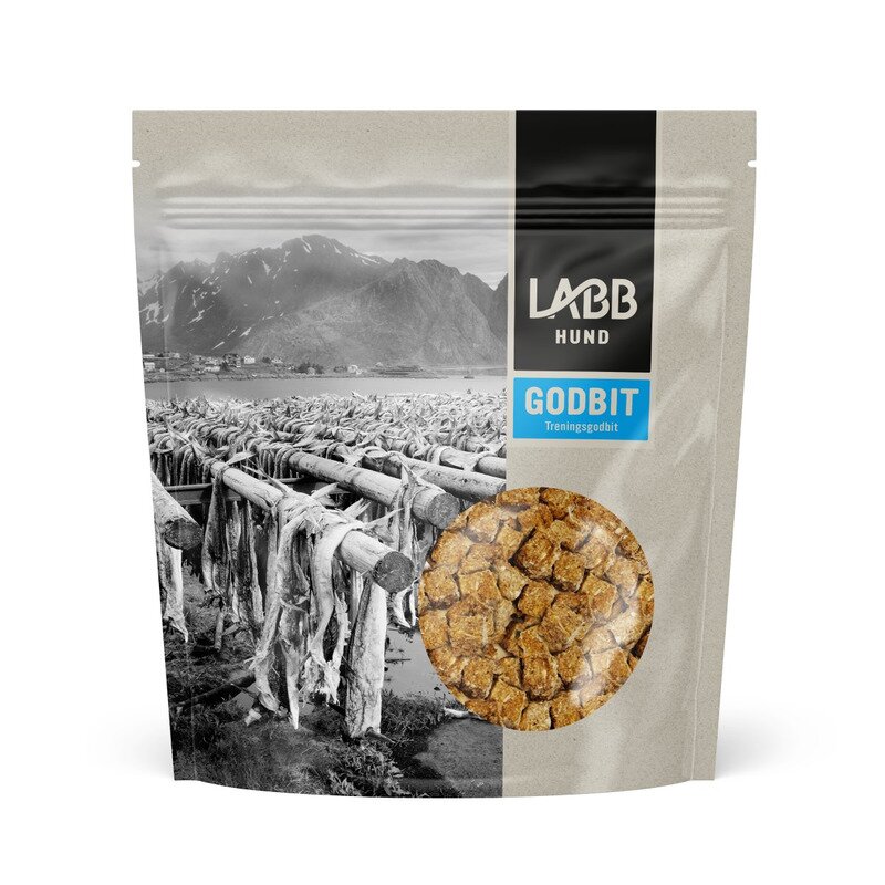 LABB Godbiter hund med torsk og reke 200 gram | BondeKompaniet