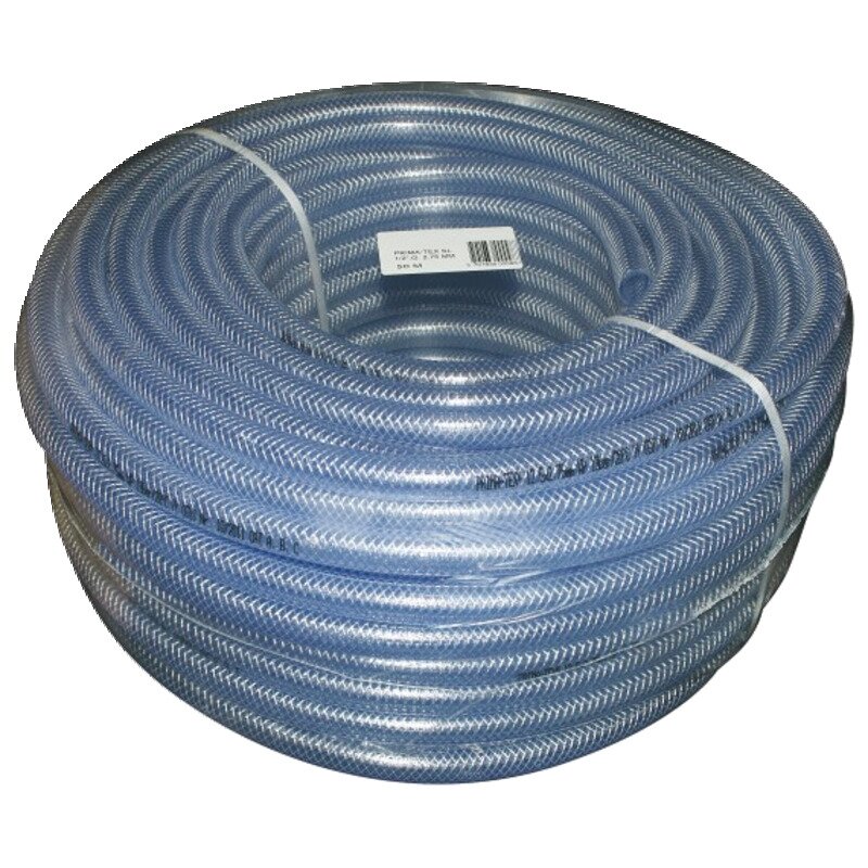 Vannslange PVC klar armert - 1/2'' 50 meter | BondeKompaniet