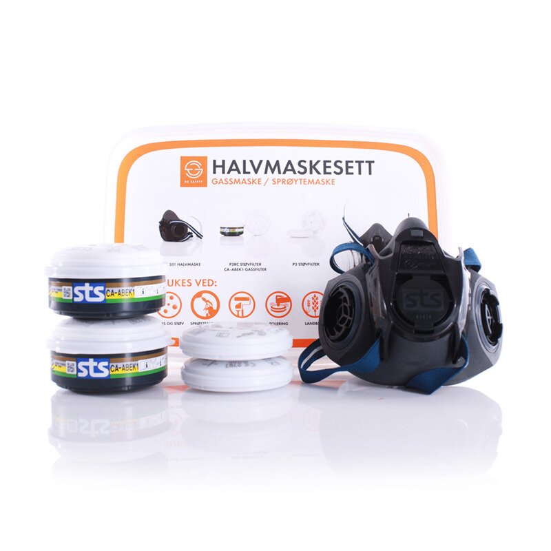 STS SHIGEMATSU Vernemaske komplett P3 filter halvmaske RS01 ...